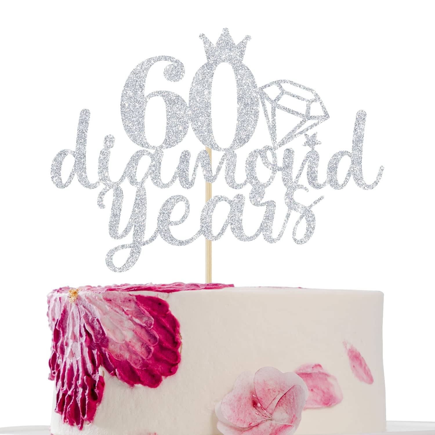 First Holy Communion SCH4 60 Diamond Years Cake Topper, 60th Wedding ...