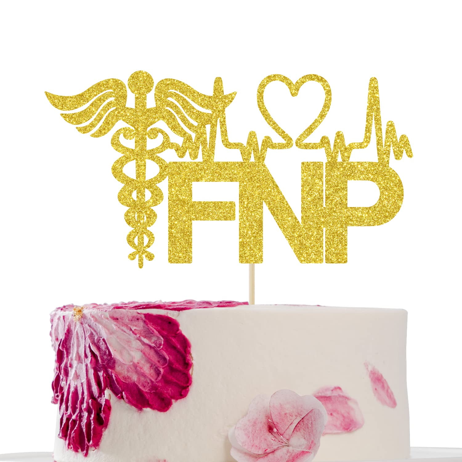 First Holy CommunionTRDN Gold Glitter FNP Cake Topper, Congrats Nurse ...