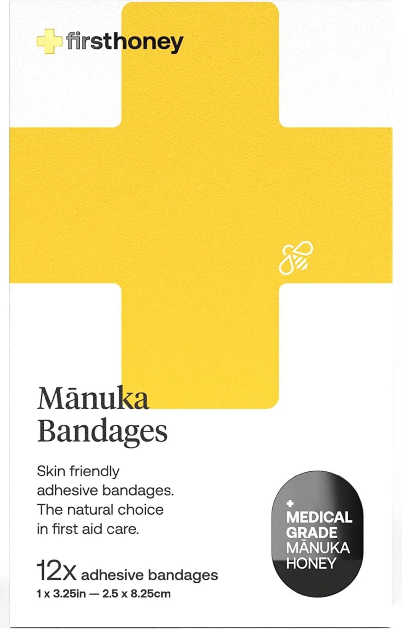 First Honey Manuka Honey Adhesive Bandages, Medical Grade, Latex Free ...