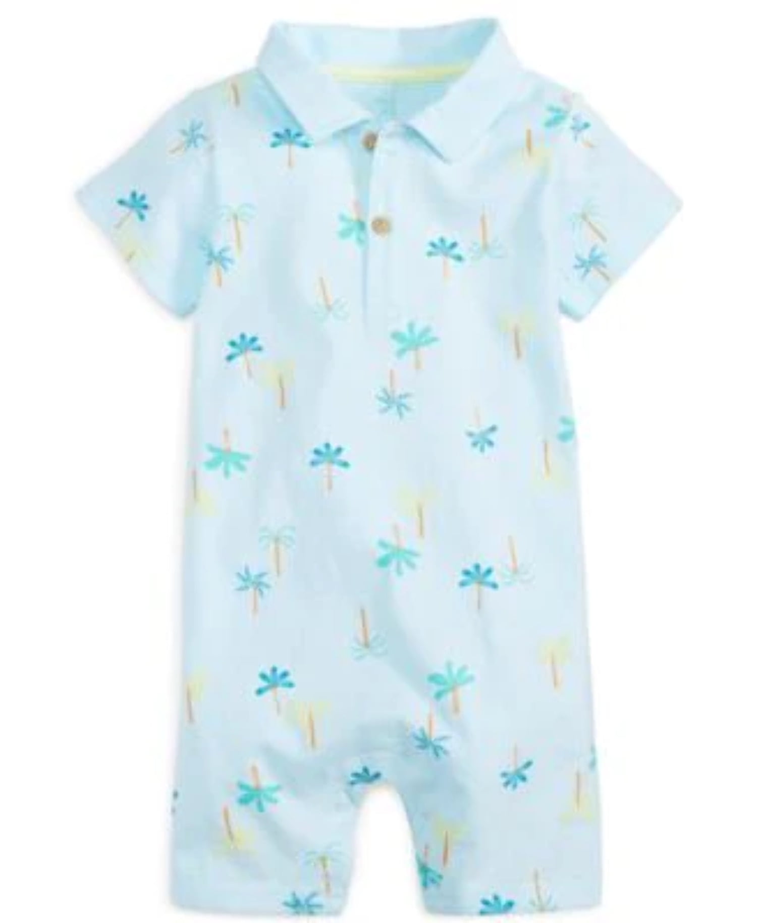 First Impressions Baby Boys Palm-Print Sunsuit Peppermint Fros 0-3 ...