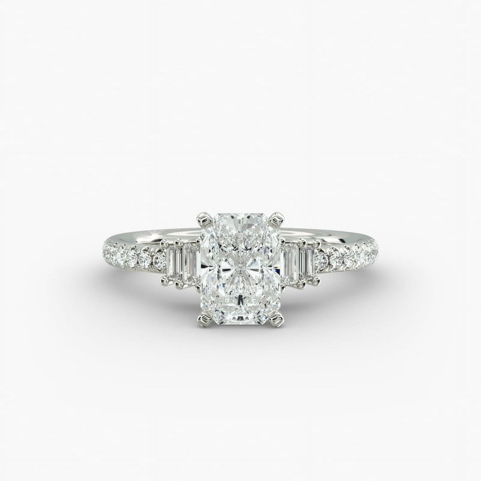 First Jewel 1.8 Ct Lab-Grown Diamond Radiant Cut Engagement Ring - 14K ...