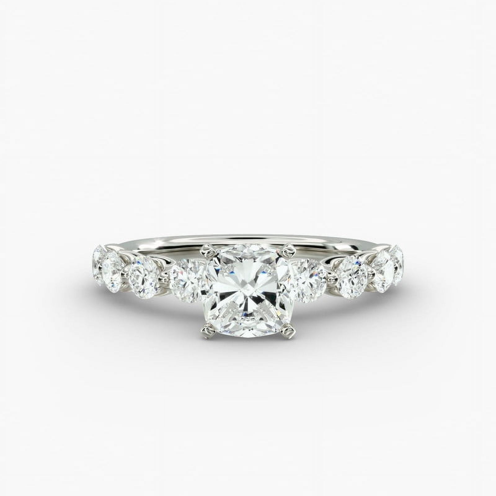 First Jewel 14K White Gold Plated Anniversary Ring for Wife - Wedding ...