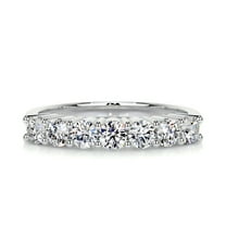 First Jewel 0.9 Ct Round Cut Eternity Diamond Ring for Her - Lab ...