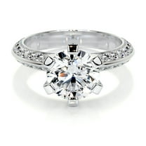 First Jewel 0.9 Ct Round Cut Eternity Diamond Ring for Her - Lab ...