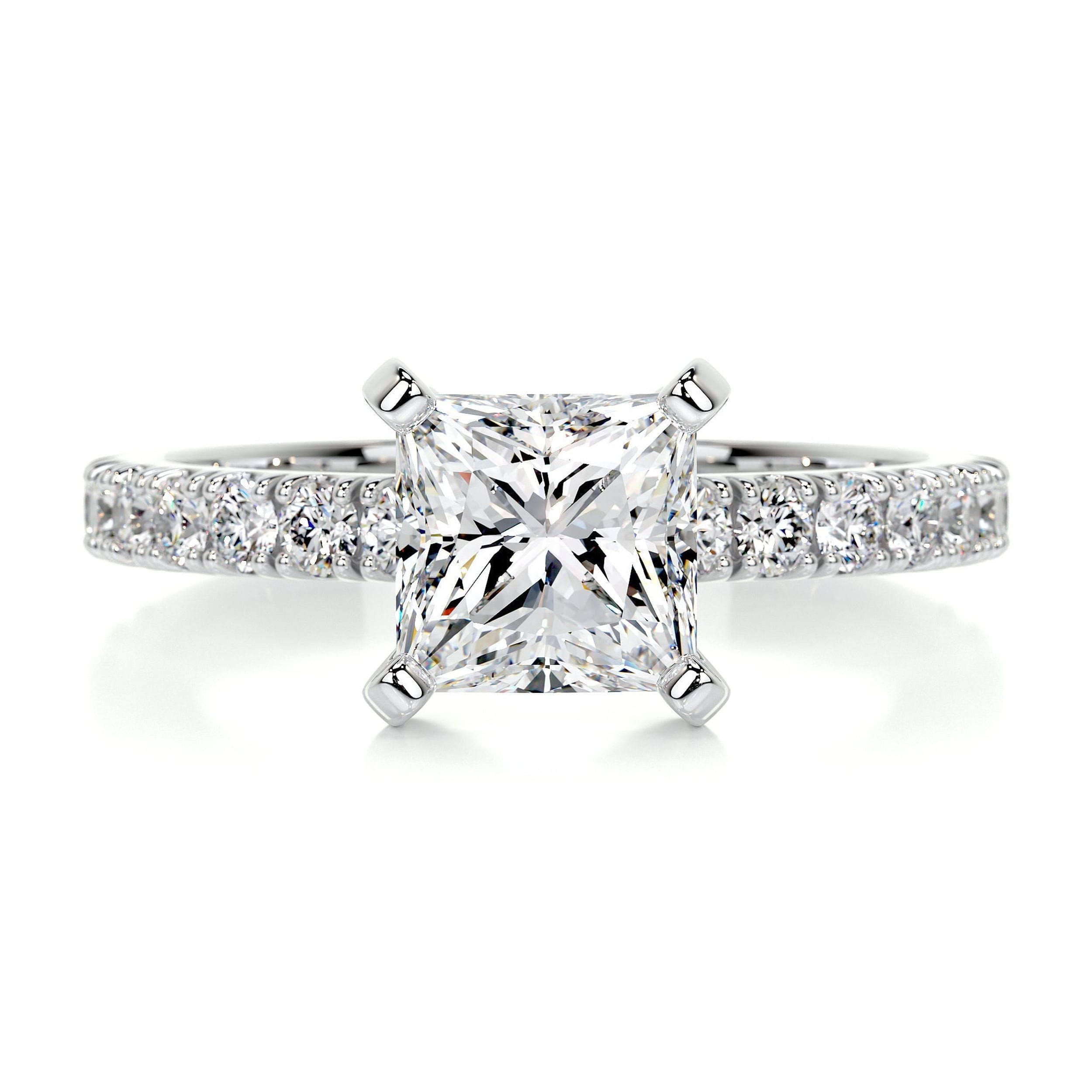 First Jewel Princess Cut Excellent 1.8 Ct Diamond Ring For Women's ...