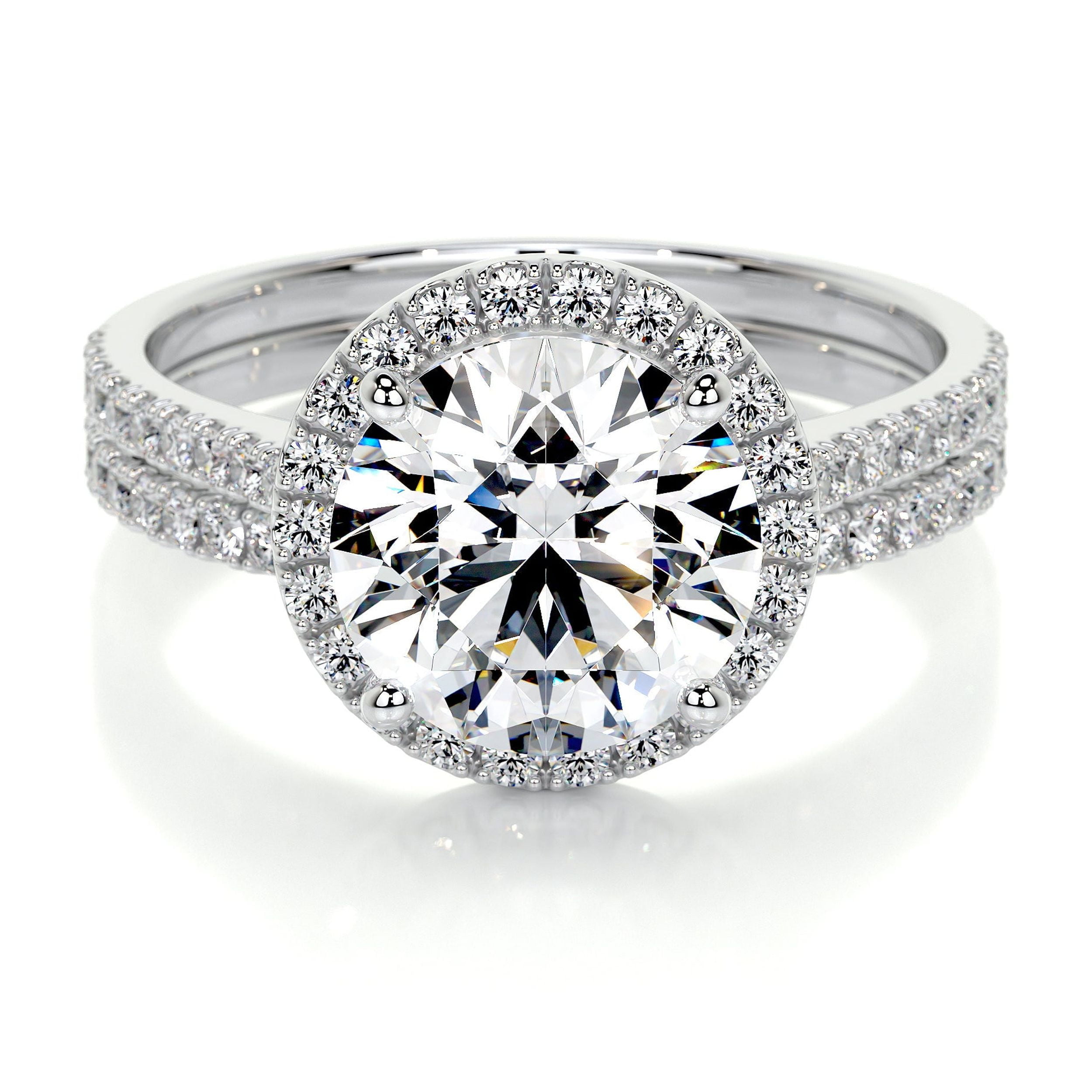 First Jewel Round Cut Brilliant 1.9 Ct Diamond Ring For Women's ...