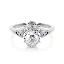 Kiva Jewel 1.77 Ct Oval Cut Lab Created Diamond Ring - 14K White Gold ...