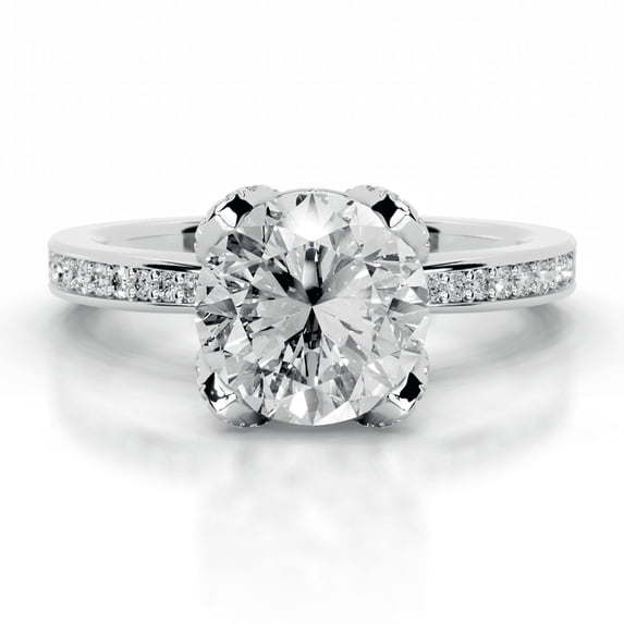 First Jewel Wedding Ring - Round Cut Brilliant 1.9 Ct Diamond Ring For ...