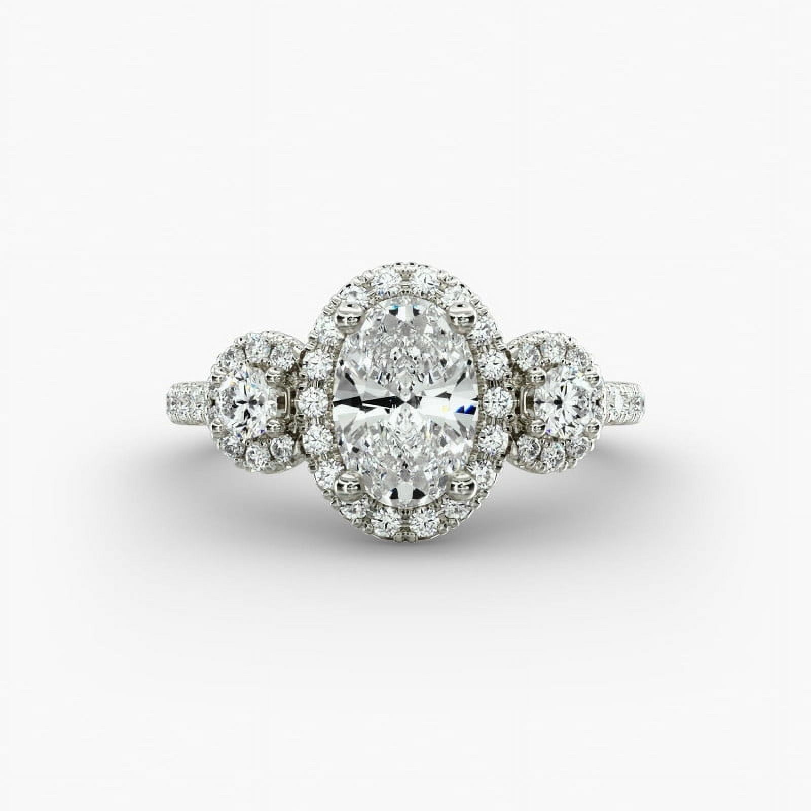 First Jewelry 1.6 Ct Oval Excellent Cut Moissanite Wedding Ring - 14k ...