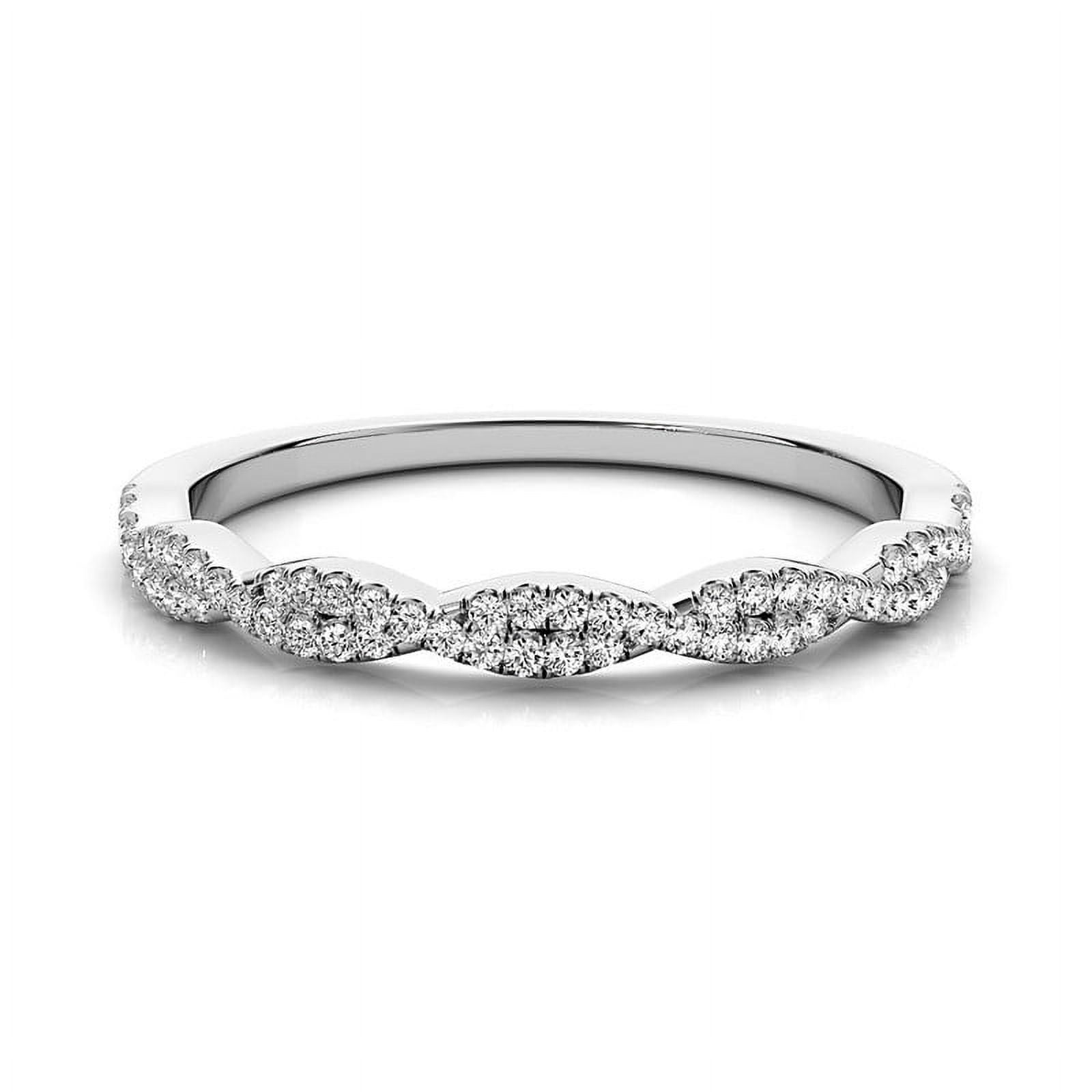 First Jewelry 14K White Gold Plated Ring - Brilliant 0.7 Ct Round Cut ...