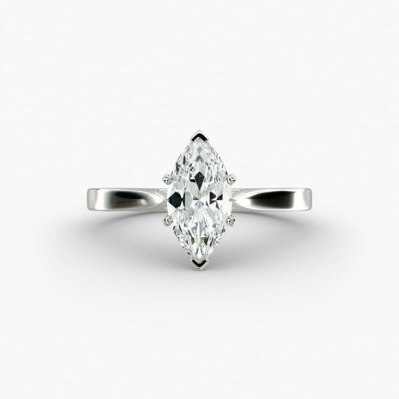 First Jewelry 14K White Gold Plated Stamped Wedding Ring for Women - 1. ...