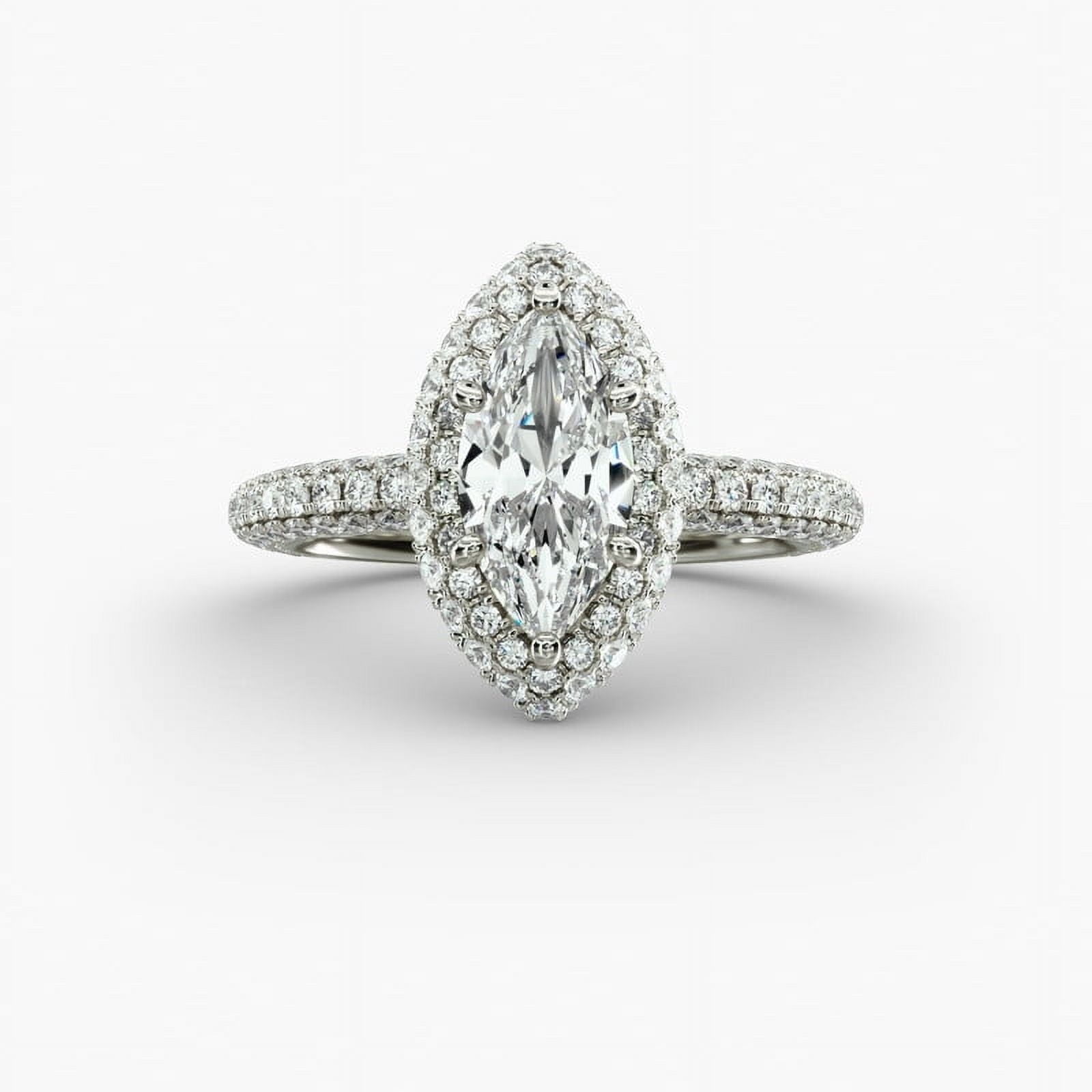 First Jewelry 14k White Gold Plated Wedding Anniversary Ring - 1.7 Ct ...