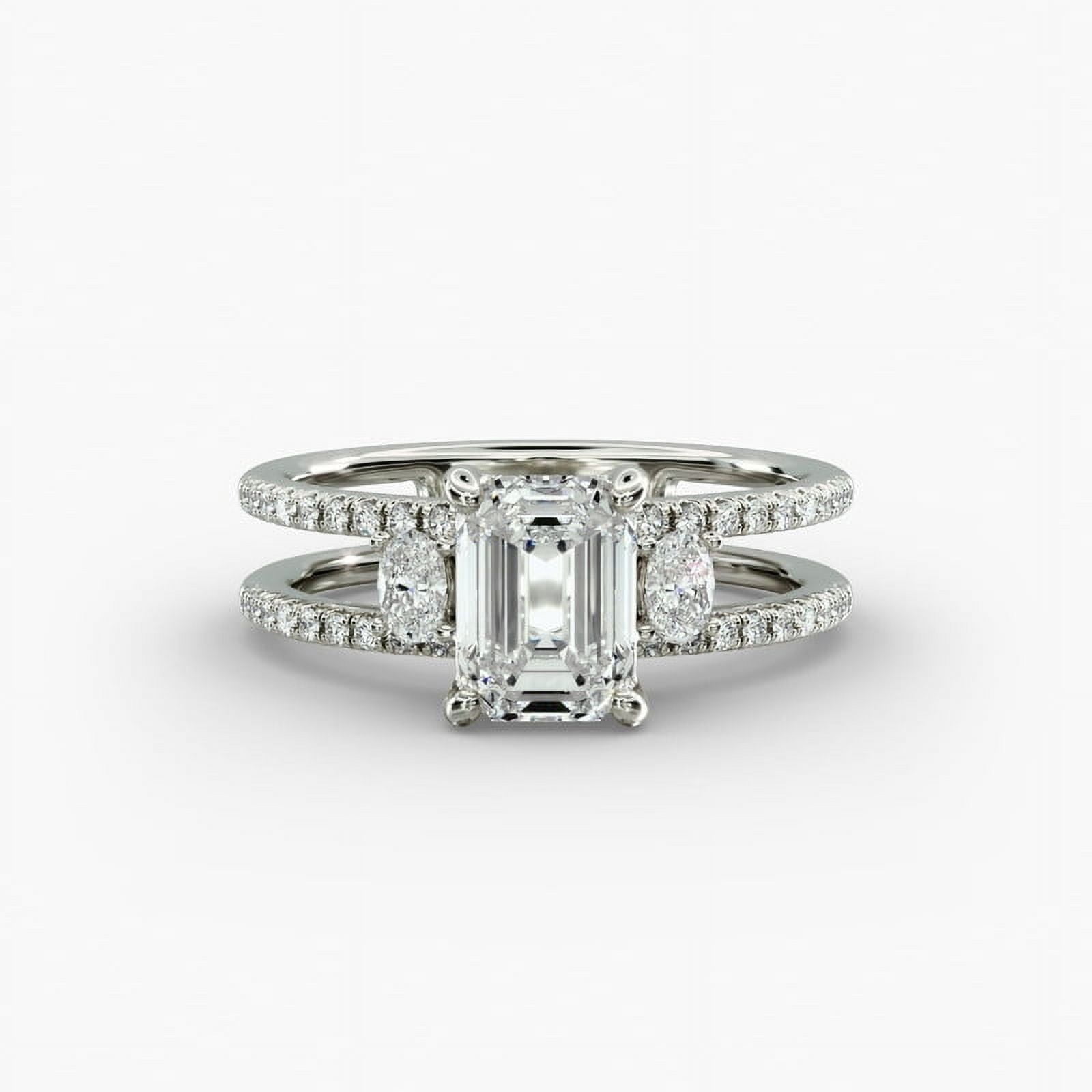 First Jewelry Emerald Cut 1.5 Ct Moissanite Wedding Ring for Bridal ...