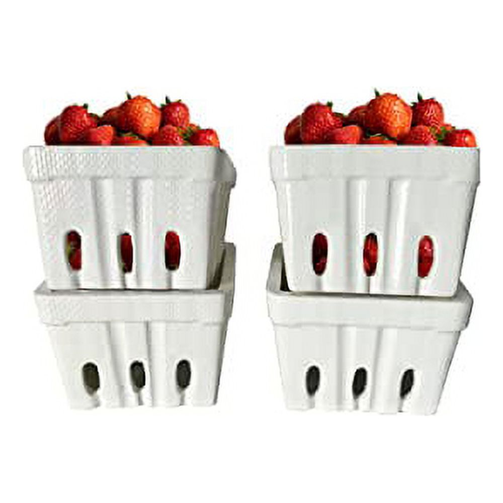 First of a Kind Stoneware Berry Baskets - Set of 4 Berry Containers ...