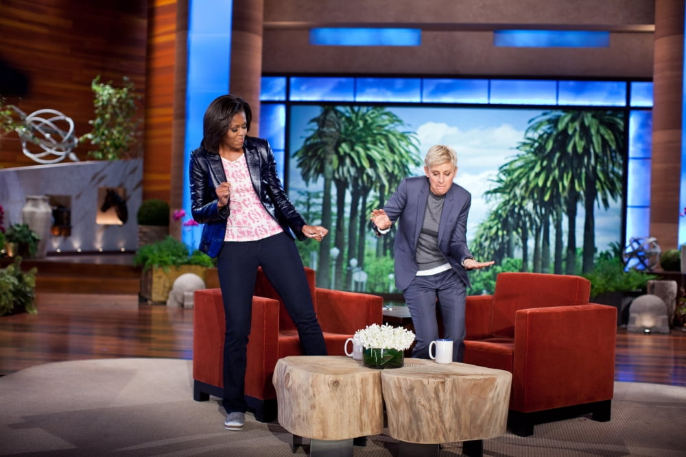 First Lady Michelle Obama And Ellen Degeneres Dance During A Taping Of ...