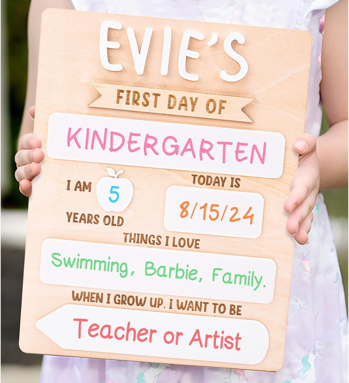 First & Last Day of School Board - Personalized Name First Day of ...