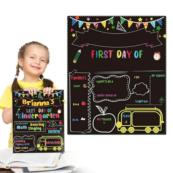 The First And Last Day Of School Signs Reversible And Erasable First ...