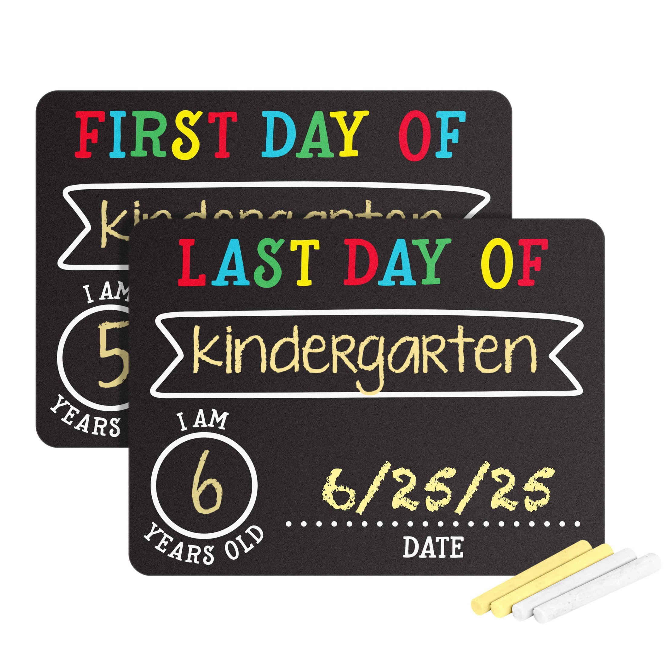 First/Last Day of School Chalk Board Set - Walmart.com