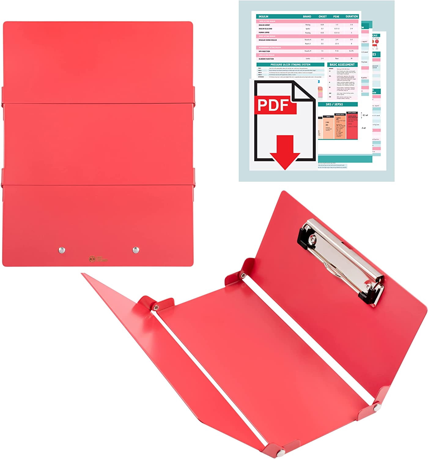 First Lifesaver Nursing Clipboard 3 Layers Aluminum Foldable Nurse ...