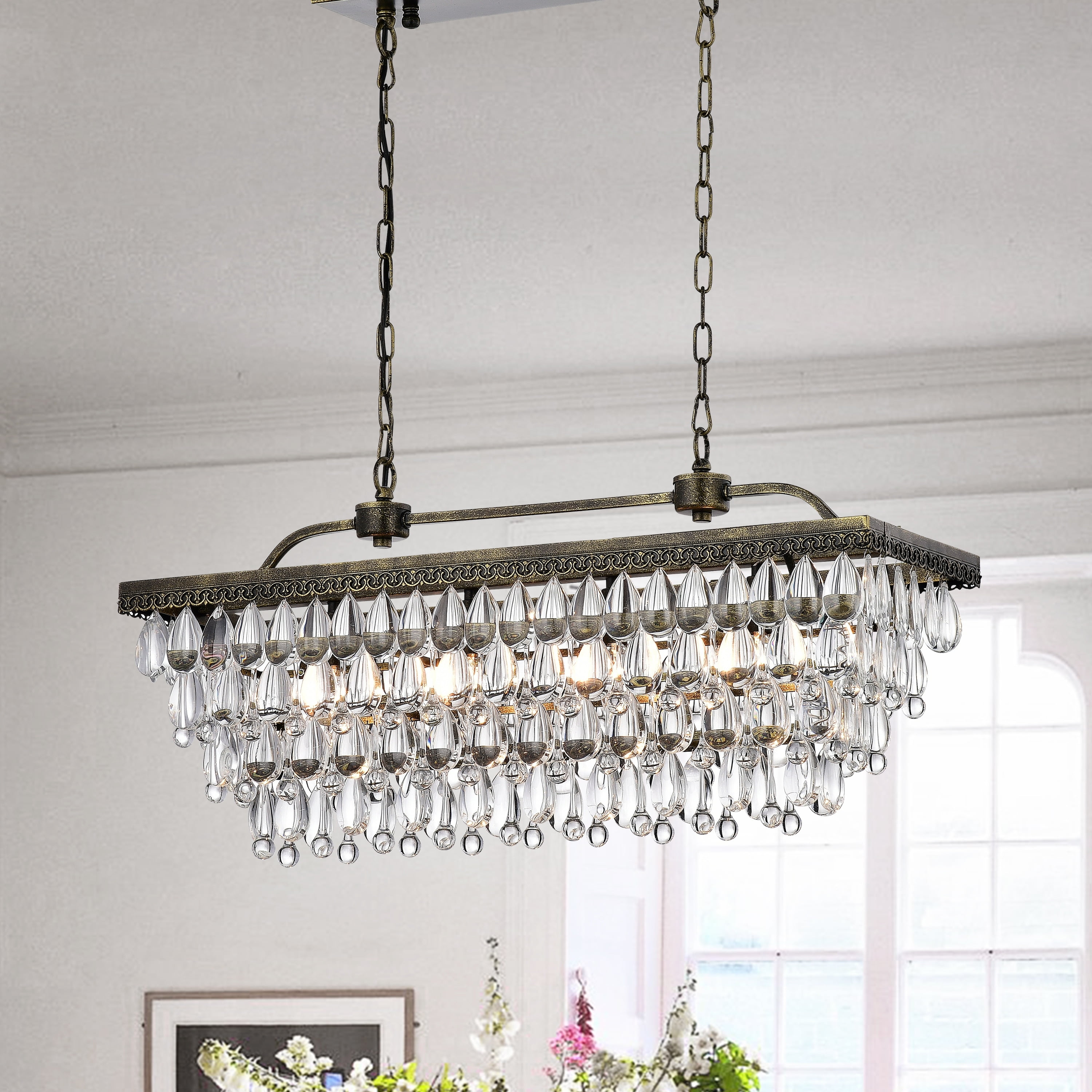 First Lighting Hemera 4-light Crystal Chandelier - Walmart.com