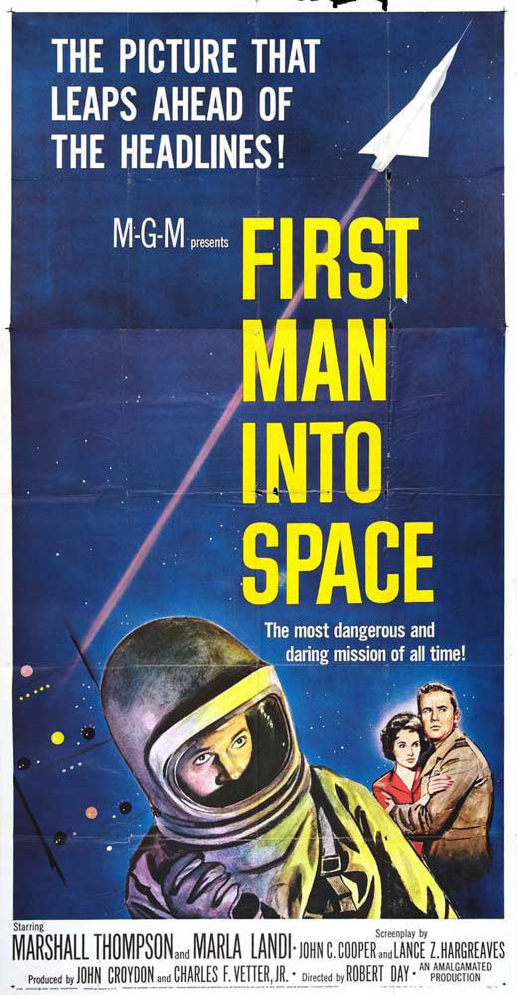 First Man Into Space - movie POSTER (Style A) (20" x 40") (1959 ...