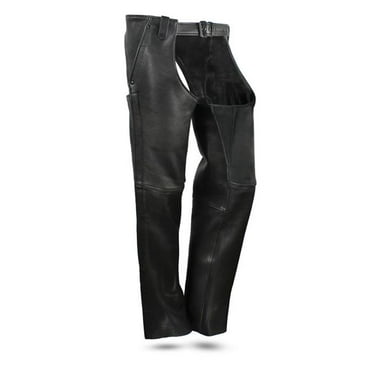 Redline Unisex Cut Heavy-Weight Buffalo Leather Motorcycle Chaps M-1600 ...