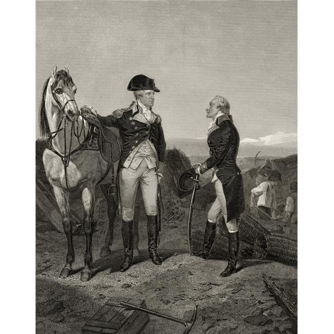 First Meeting of George Washington 1732 to 1799 with Alexander Hamilton ...