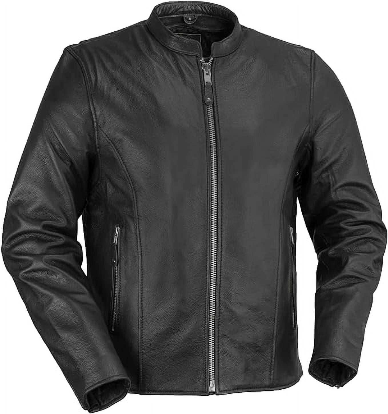 First Mfg Co - Ace - Men's Motorcycle Jacket - Leather - Black - Large ...