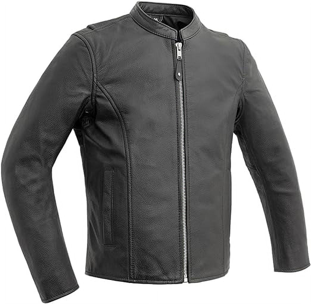 First Mfg Co - Bambino - Boy's Motorcycle Black Leather Jacket - 4 ...