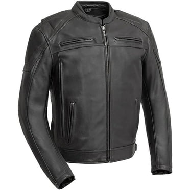 Perrini 1 PC White & Black Genuine Cowhide Leather Motorcycle Riders ...