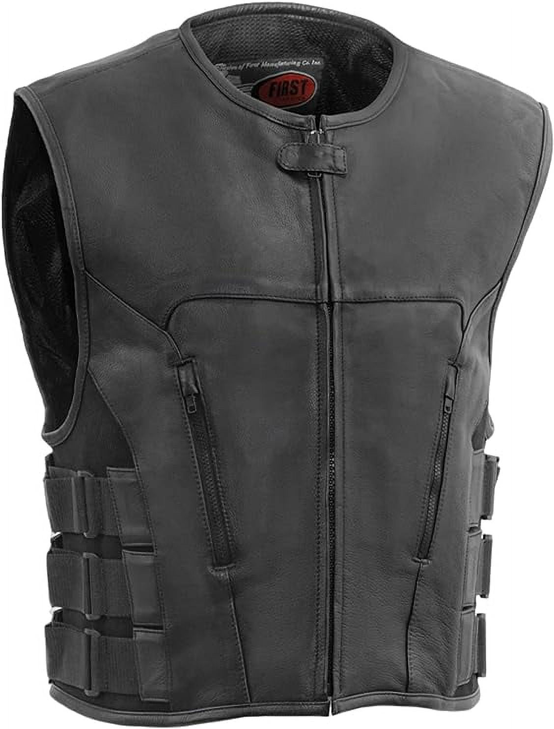 First Mfg Co - Commando - Men's Motorcycle Biker Riding Black Leather ...