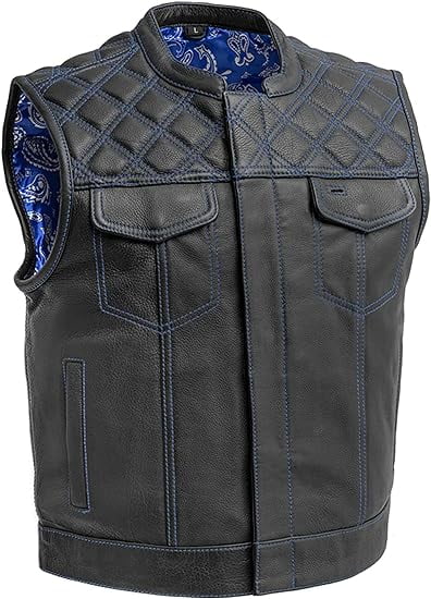 First Mfg Co - Downside - Men's Motorcycle Biker Riding Black Blue ...