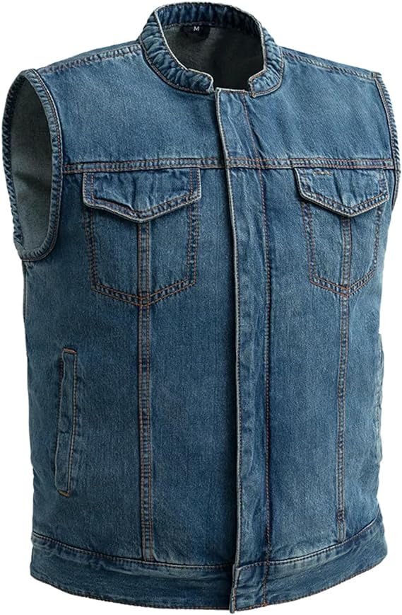 First Mfg Co - Havoc - Men's Motorcycle Biker Riding Blue Denim Band ...