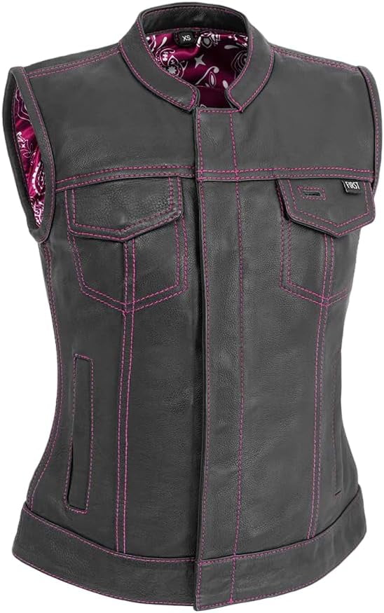 First Mfg Co - Jessica - Women's Motorcycle Biker Riding Black Pink ...