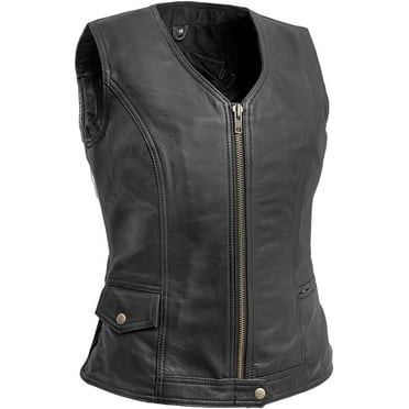 First Mfg Co - Apache - Women's Motorcycle Biker Riding Black Leather ...