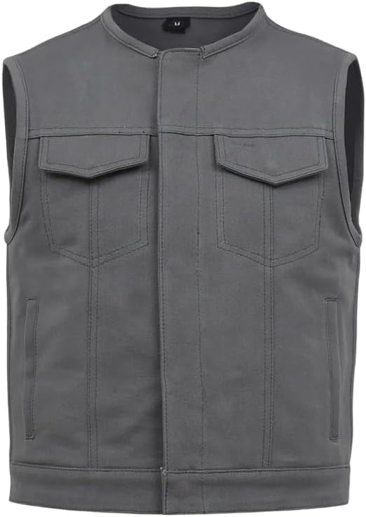 First Mfg Co - Lowside - Mens Motorcycle Biker Riding Canvas Vest - 2X ...