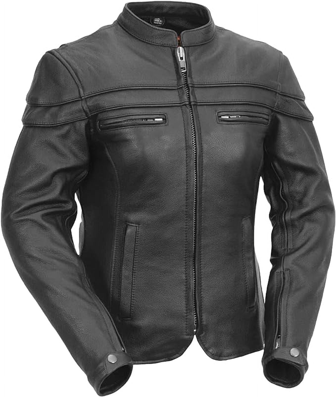 First Mfg Co - Maiden - Women's Motorcycle Biker Riding Black Leather ...