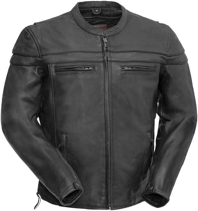 First Mfg Co - Maverick - Men's Motorcycle Biker Riding Black Leather ...