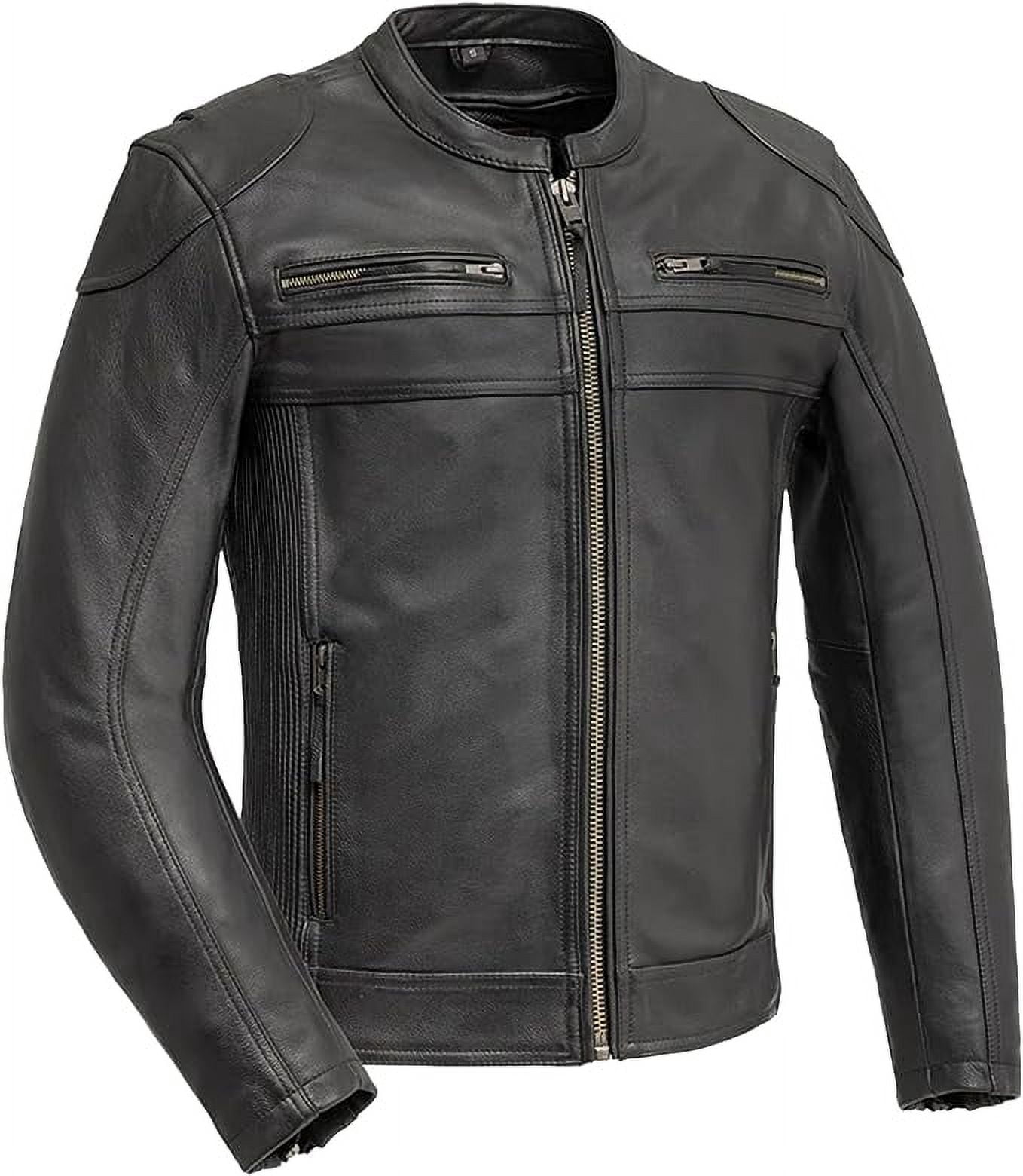 First Mfg Co - Nemesis - Men's Motorcycle Biker Riding Black Leather ...