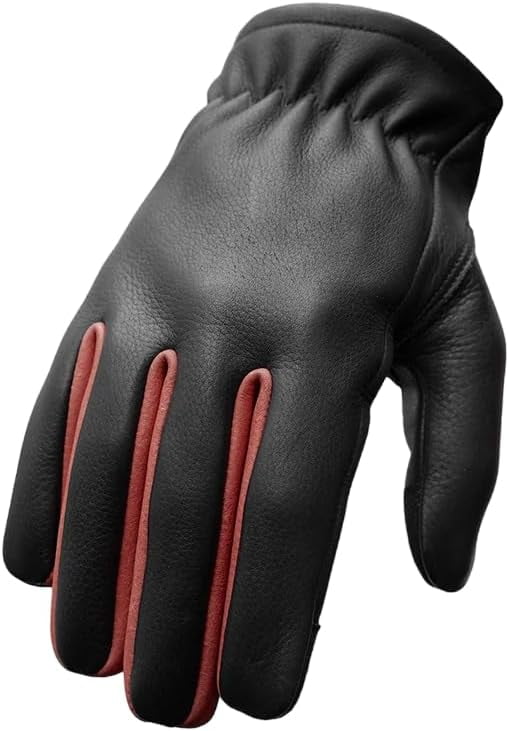First Mfg Co - Roper - Men's Motorcycle Biker Riding Leather Gloves ...