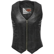 First Mfg Co - Fairmont - Women's Motorcycle Biker Riding Black Leather ...