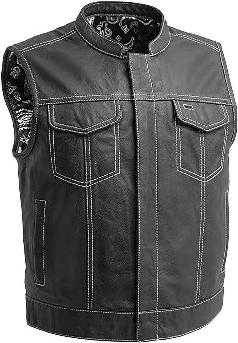 First Mfg Co - The Club Cut - Men's Motorcycle Biker Riding Black White ...