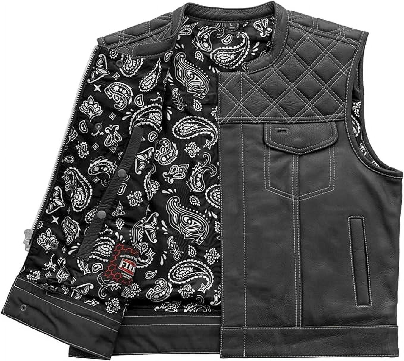 First Mfg Co - Upside - Men's Motorcycle Biker Riding Black White ...