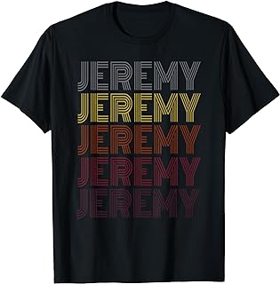 First Name Jeremy Retro Pattern Vintage Style T-Shirt - Walmart.com