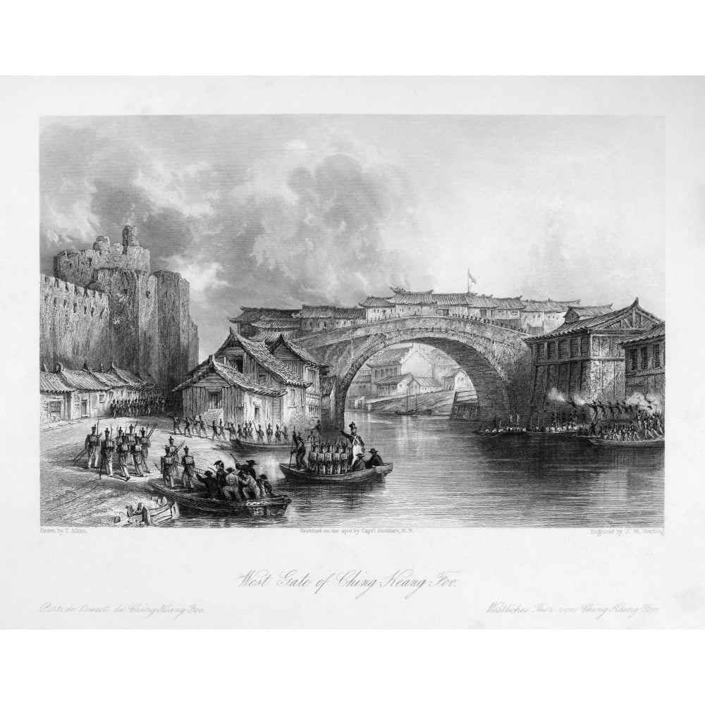 First Opium War 1842. Nbritish Troops Landing At Chinkiang China 21 ...