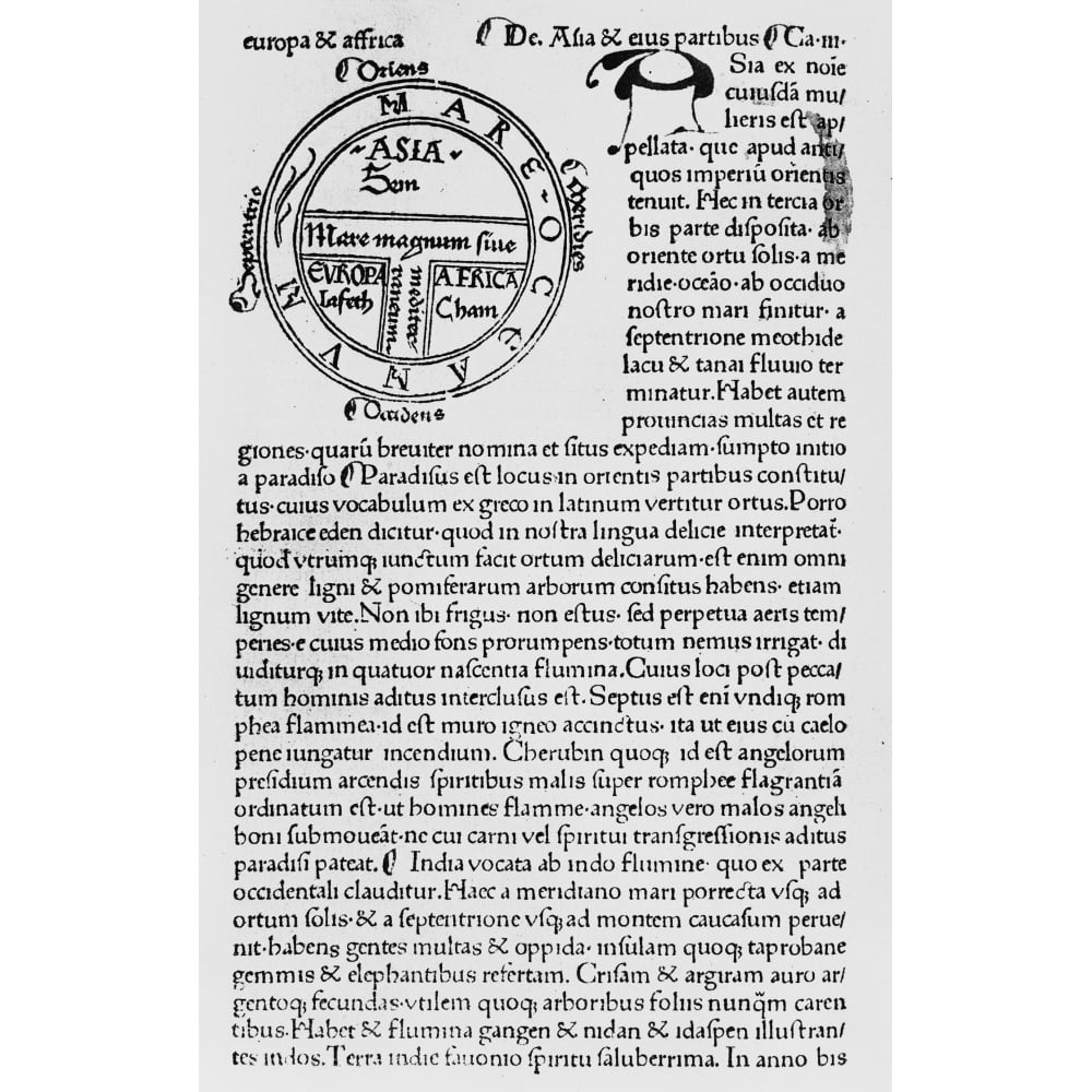 First Printed Map 1472. Nthe First Printed Map 1472 With Accompanying ...