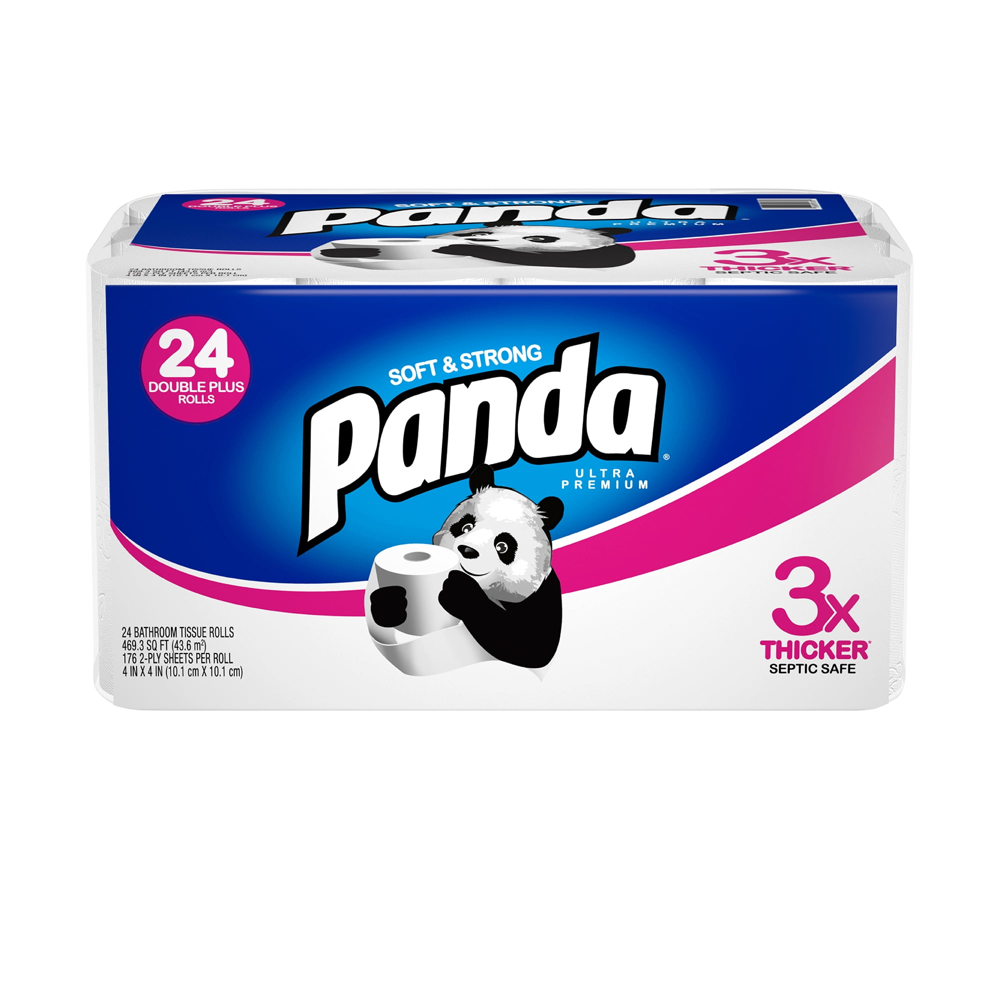 First Quality Tissue 10002974 4 x 4 in. 2-Ply Panda Bath Tissue, White ...