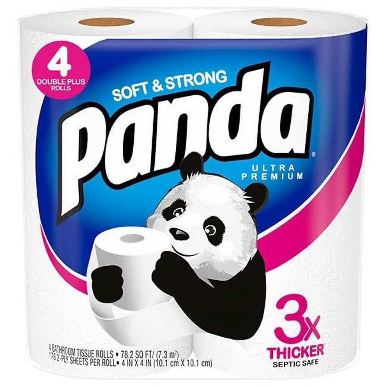 First Quality Tissue 10002974 4 x 4 in. Panda 2-Ply Bath Tissue, White ...