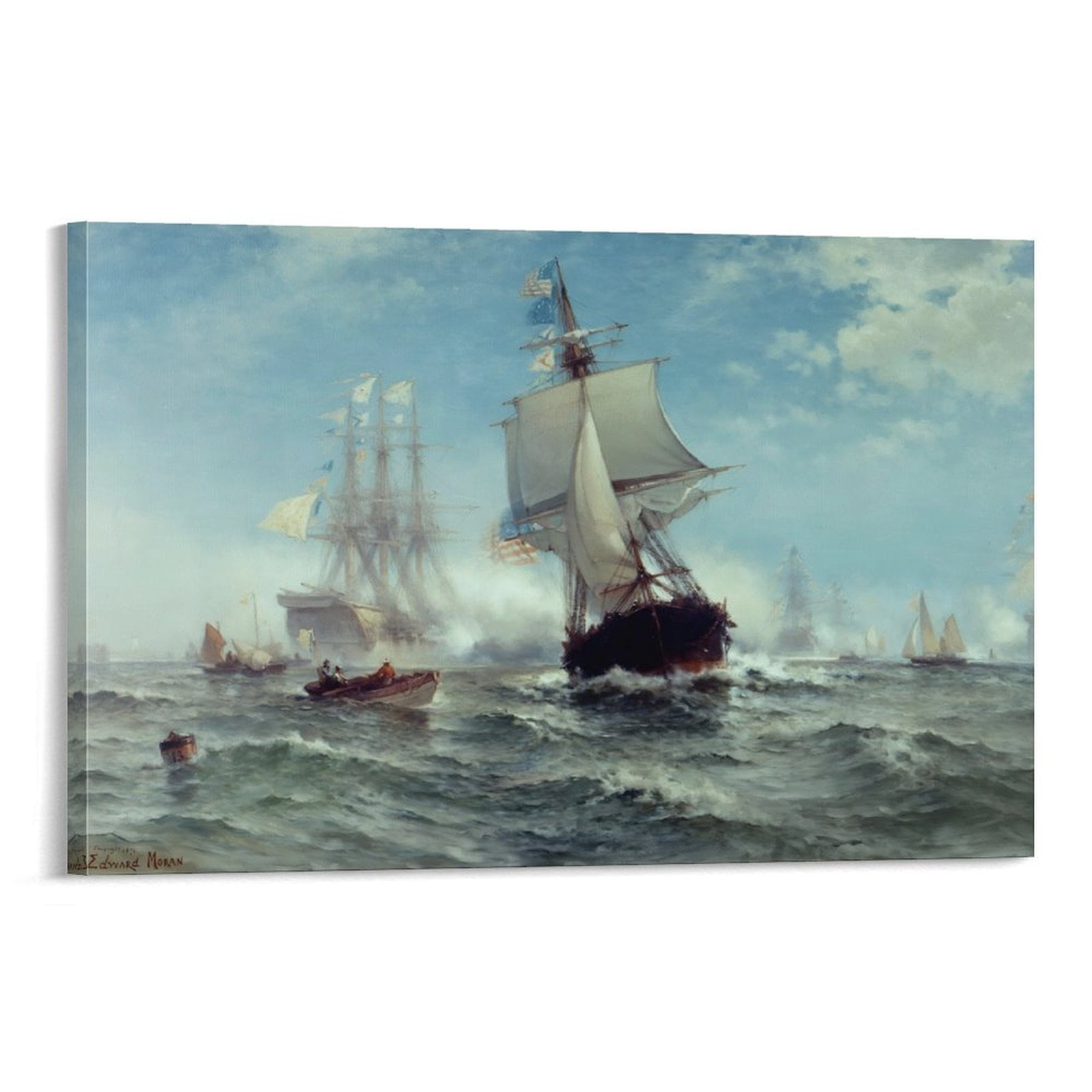 First Recognition of The Stars And Stripes Edward Moran Painter Poster ...