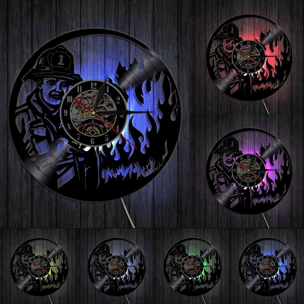 First Responder Firefighter Wall Clock Fire Department Office Wall ...